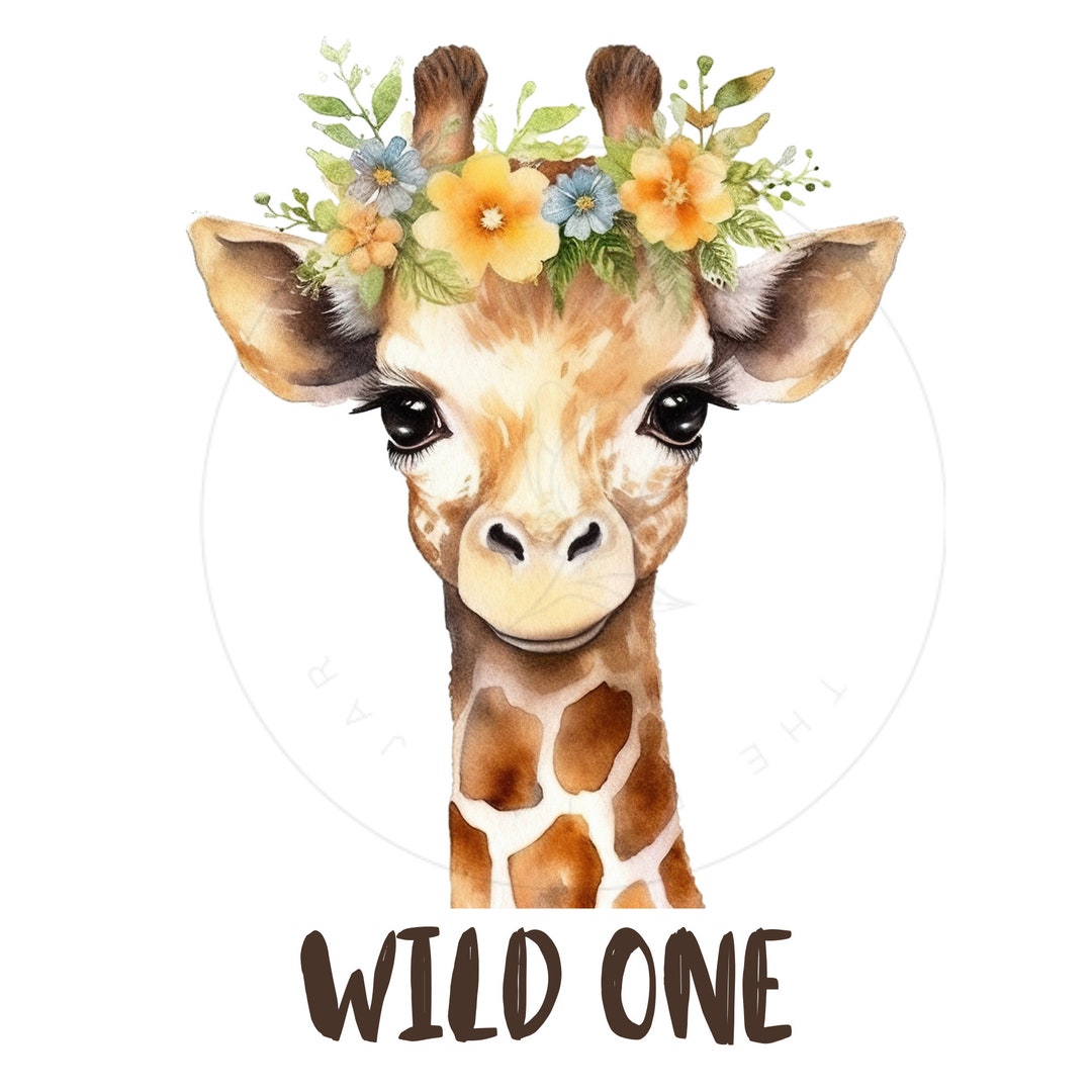 Wild One Digital Download Watercolour Safari Birthday First Birthday ...