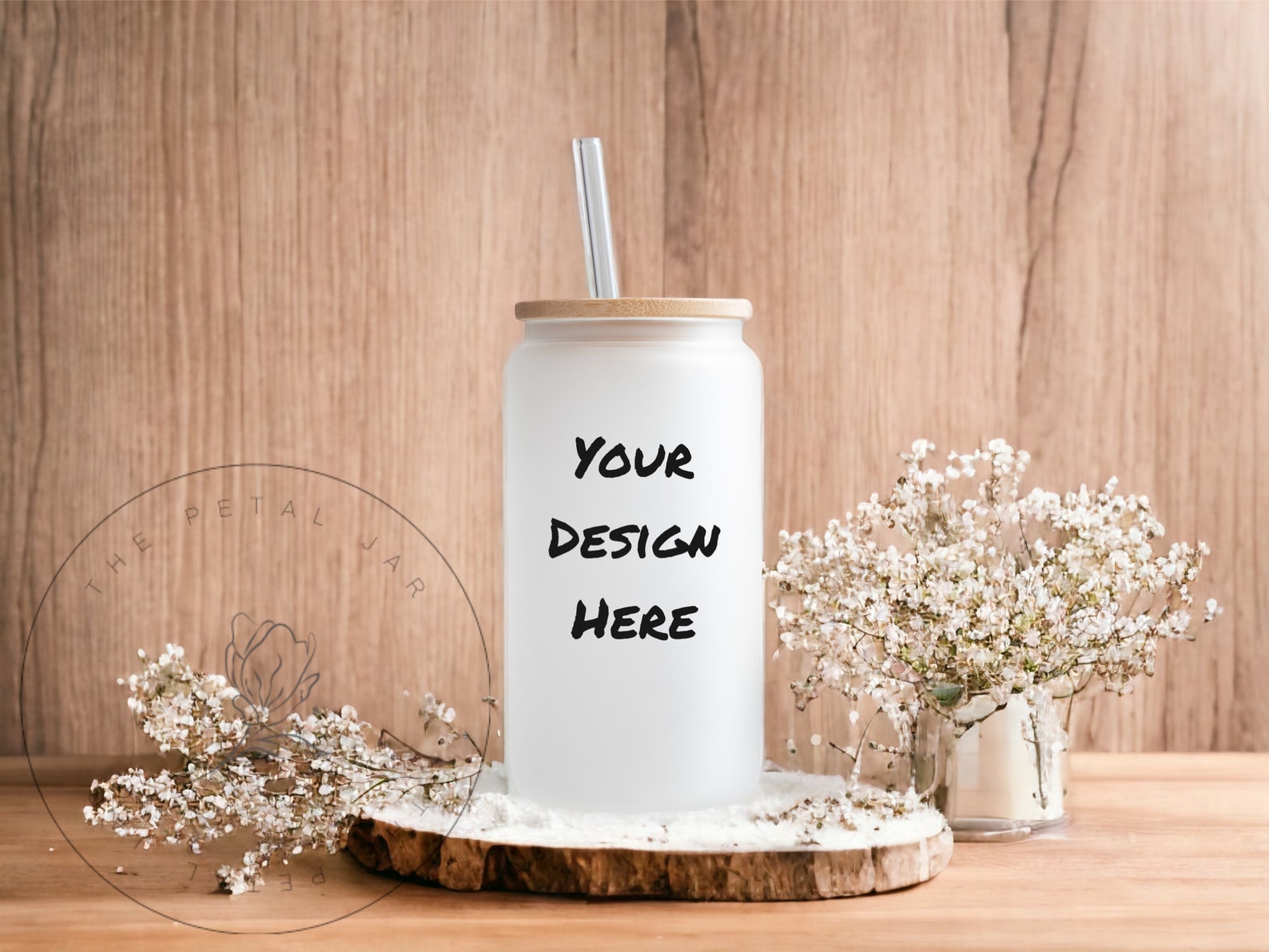 Frosted Tumbler Mock-up Digital Download Gypsophila Sublimation Blank ...