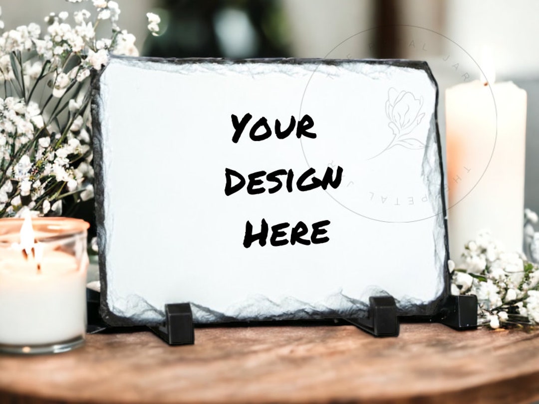 Rectangular Photo Slate Mock-up Digital Download Sublimation Blank ...