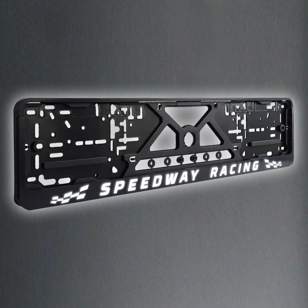 Speedway Reflective License Plate Frame Holder - Perfect Car Accessory ...