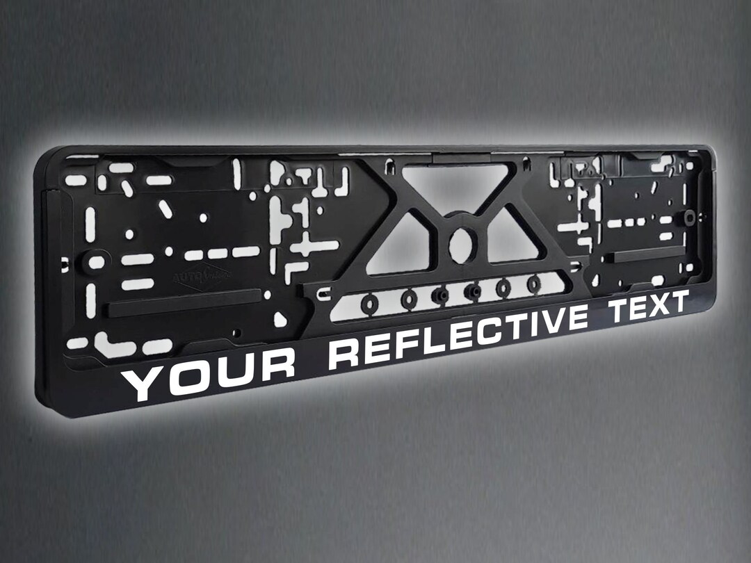 Reflective Personalized European License Number Plate Frame - Etsy