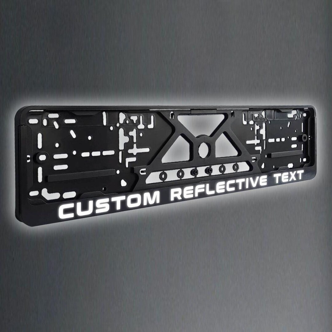 Reflective EU Custom Registration Number Plate Frame License Holder ...