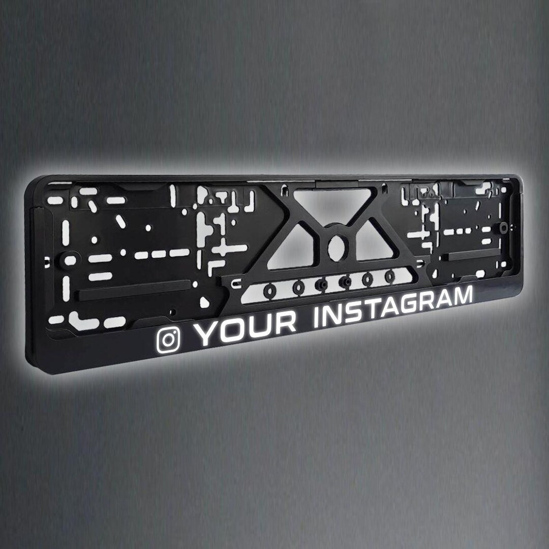 Personalized Instagram Name - Custom Reflective European License Plate ...