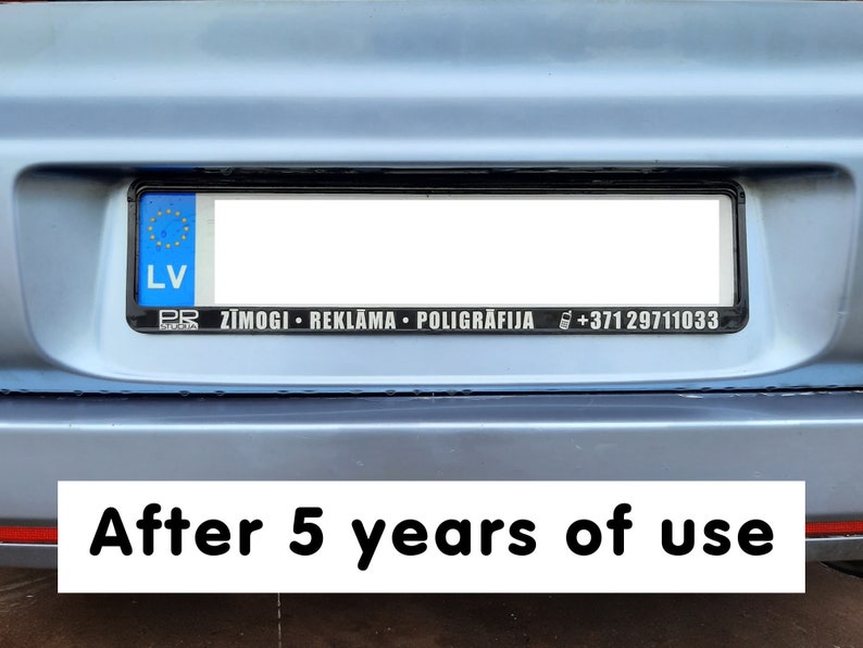 Reflective Personalized European License Number Plate Frame - Etsy