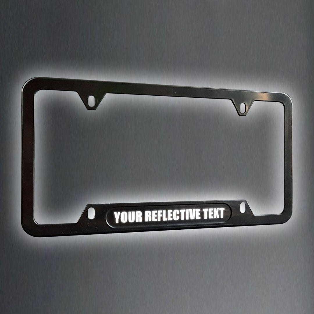 Reflective Personalized License Number Plate Plastic Frame Holder With ...