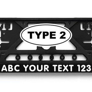 Reflective Personalized European License Number Plate Frame - Etsy