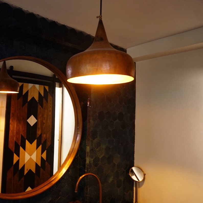 Aged Dark Copper Farmhouse Pendant Light Copper Ceiling Lighting - Etsy