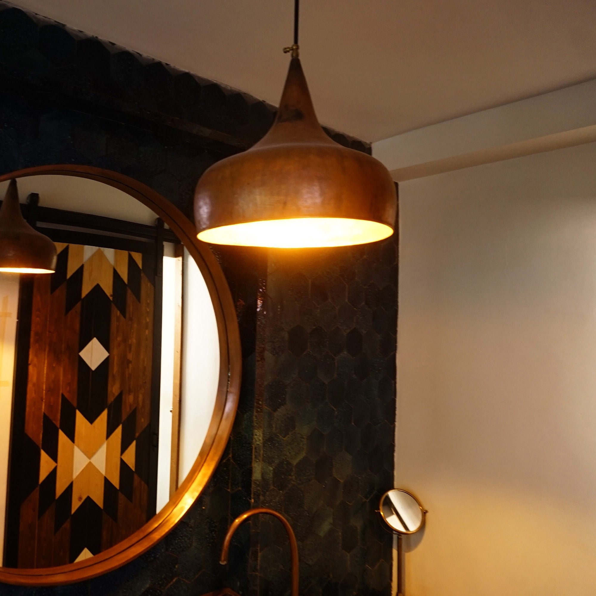 Aged Dark Copper Farmhouse Pendant Light Copper Ceiling Lighting - Etsy