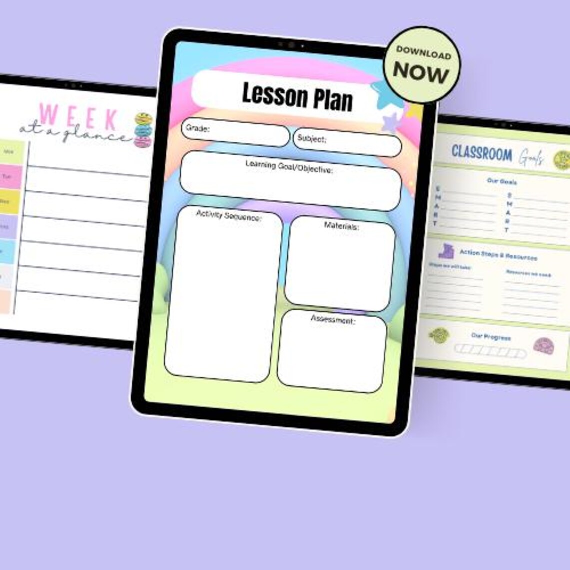 Lesson Plan Template, Lesson Planner Printable, Homeschool Teacher ...