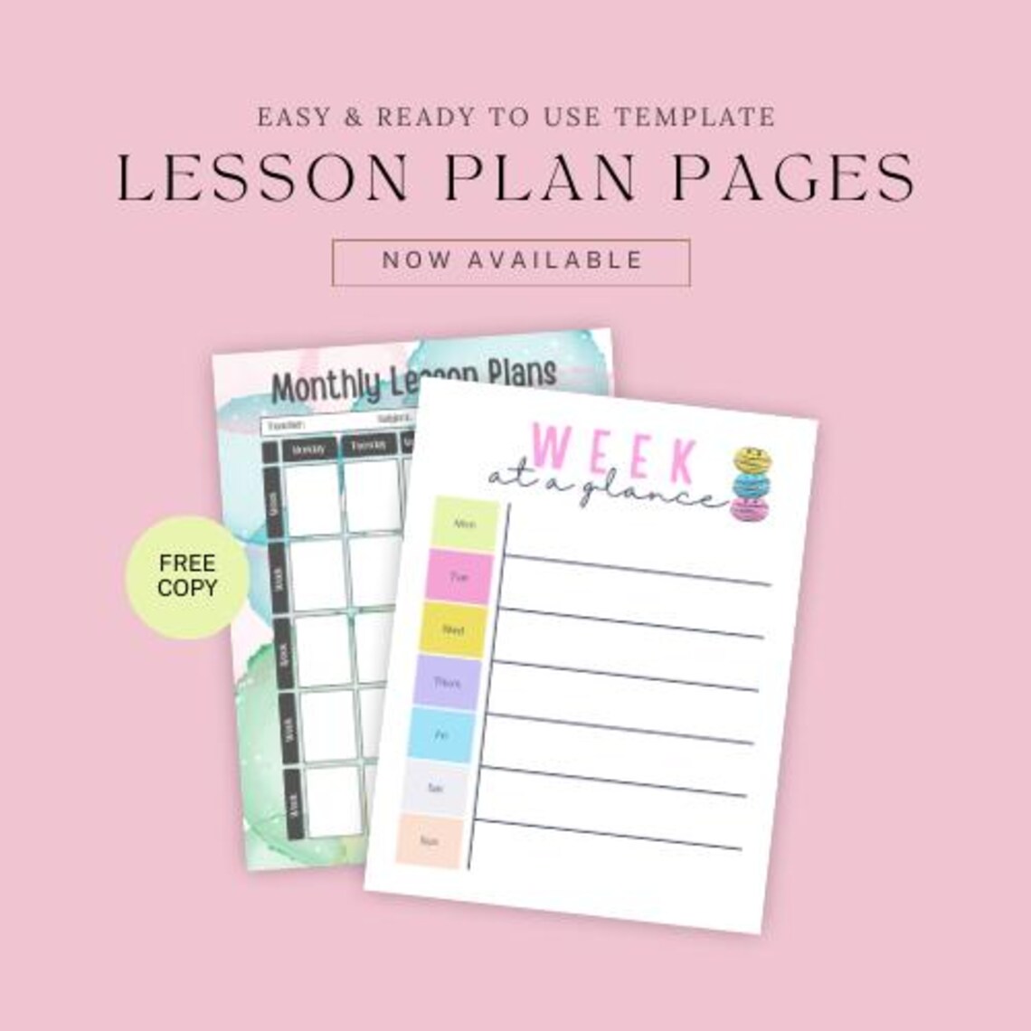 Lesson Plan Template, Lesson Planner Printable, Homeschool Teacher ...