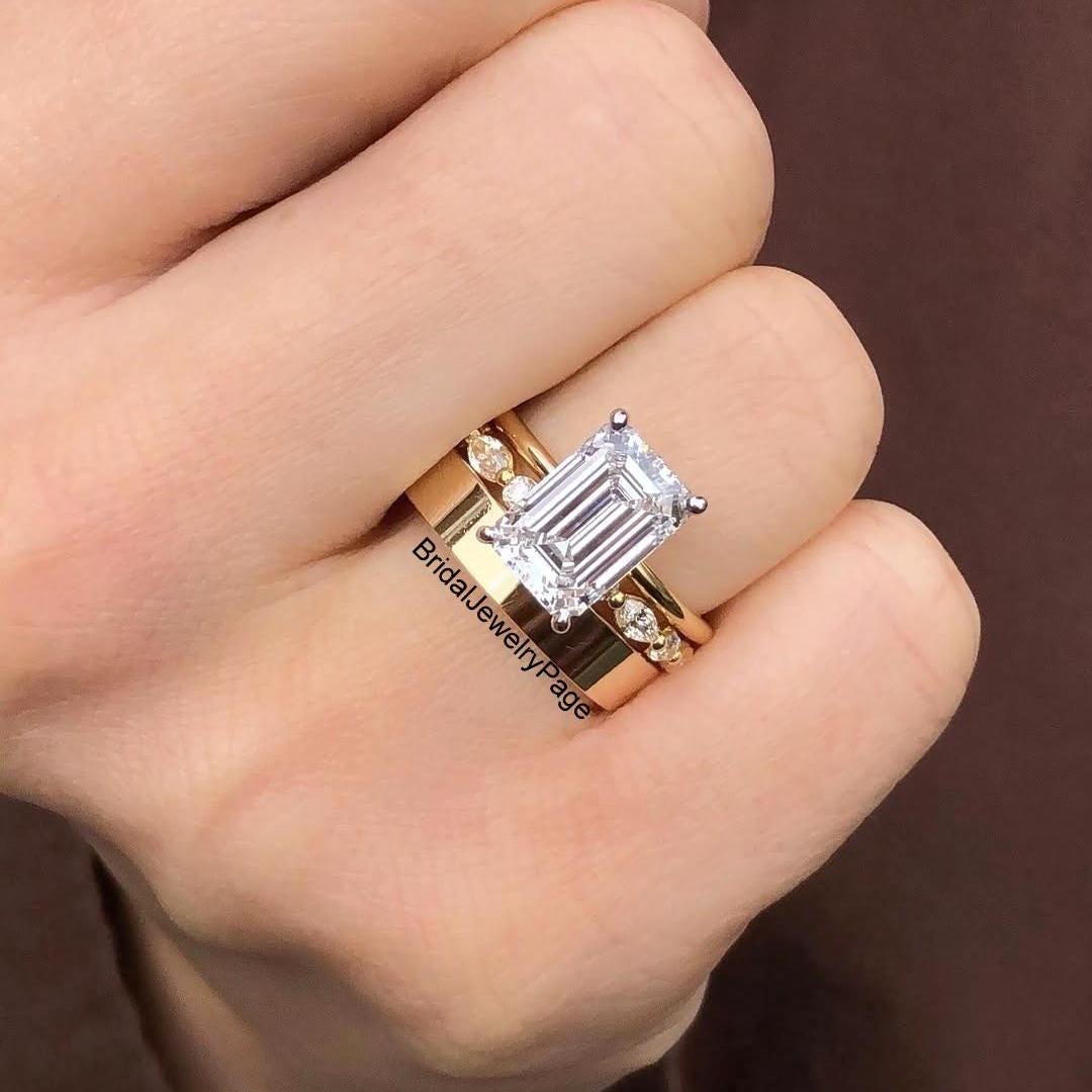 Paired With A Floating Diamond Eternity Band, Trio Ring Set, Hidden ...