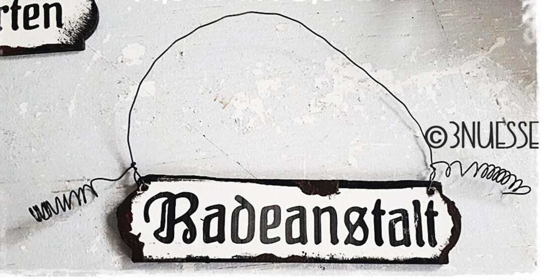 Bathhouse / Bathroom / Shabby Fake Enamel Sign Wooden Sign - Etsy