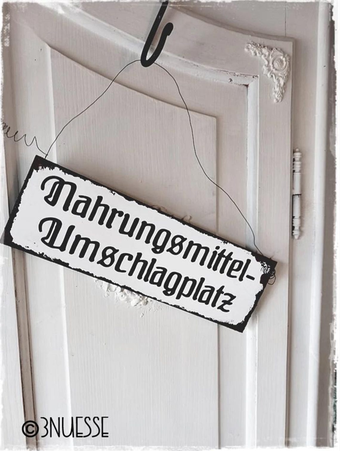 Food Transfer Point / Party Cellar / Kitchen Sign / Shabby Fake Enamel ...