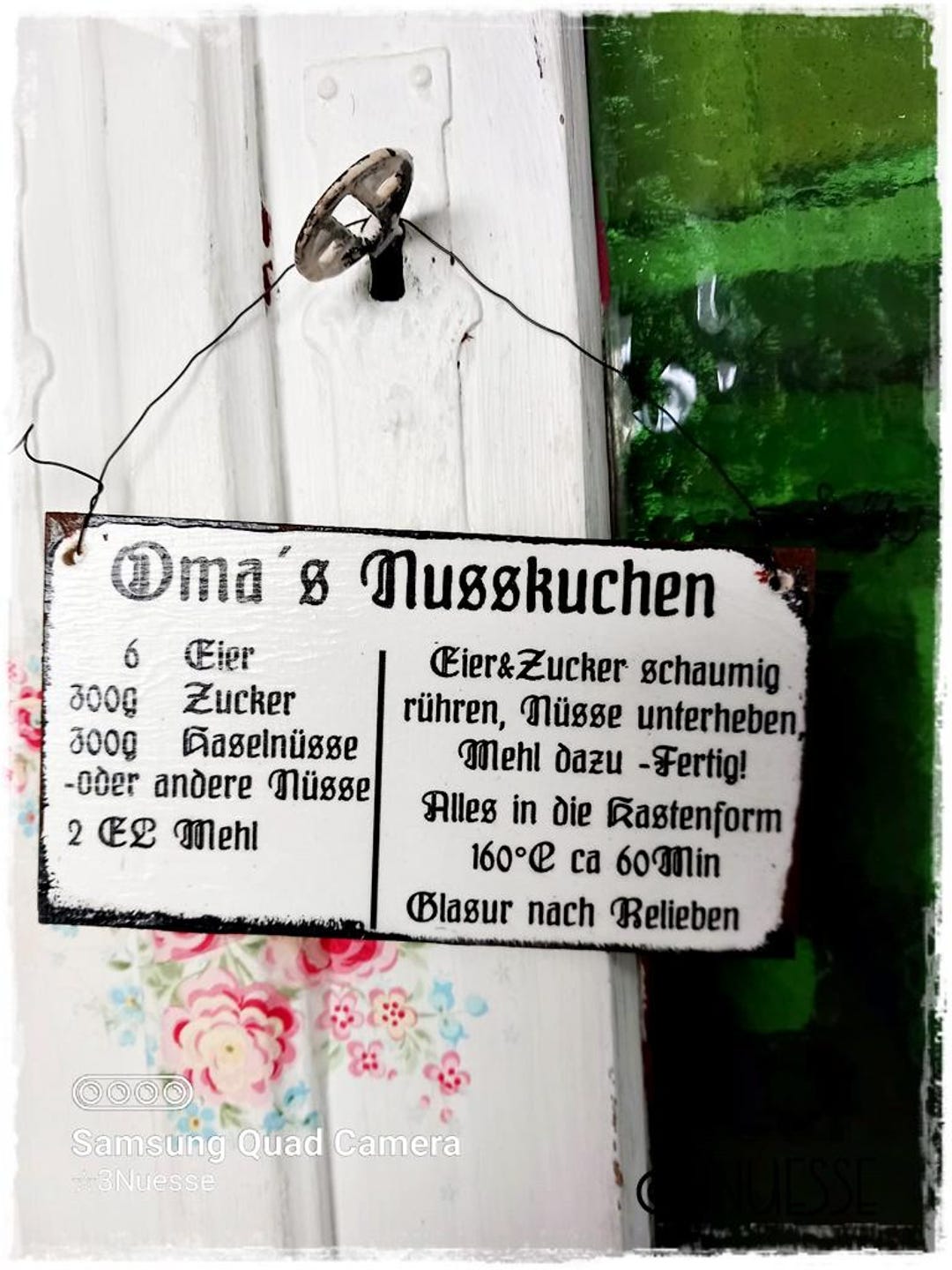 Grandma's Nut Cake Recipe Shabby Fake Enamel Sign Wooden Sign - Etsy