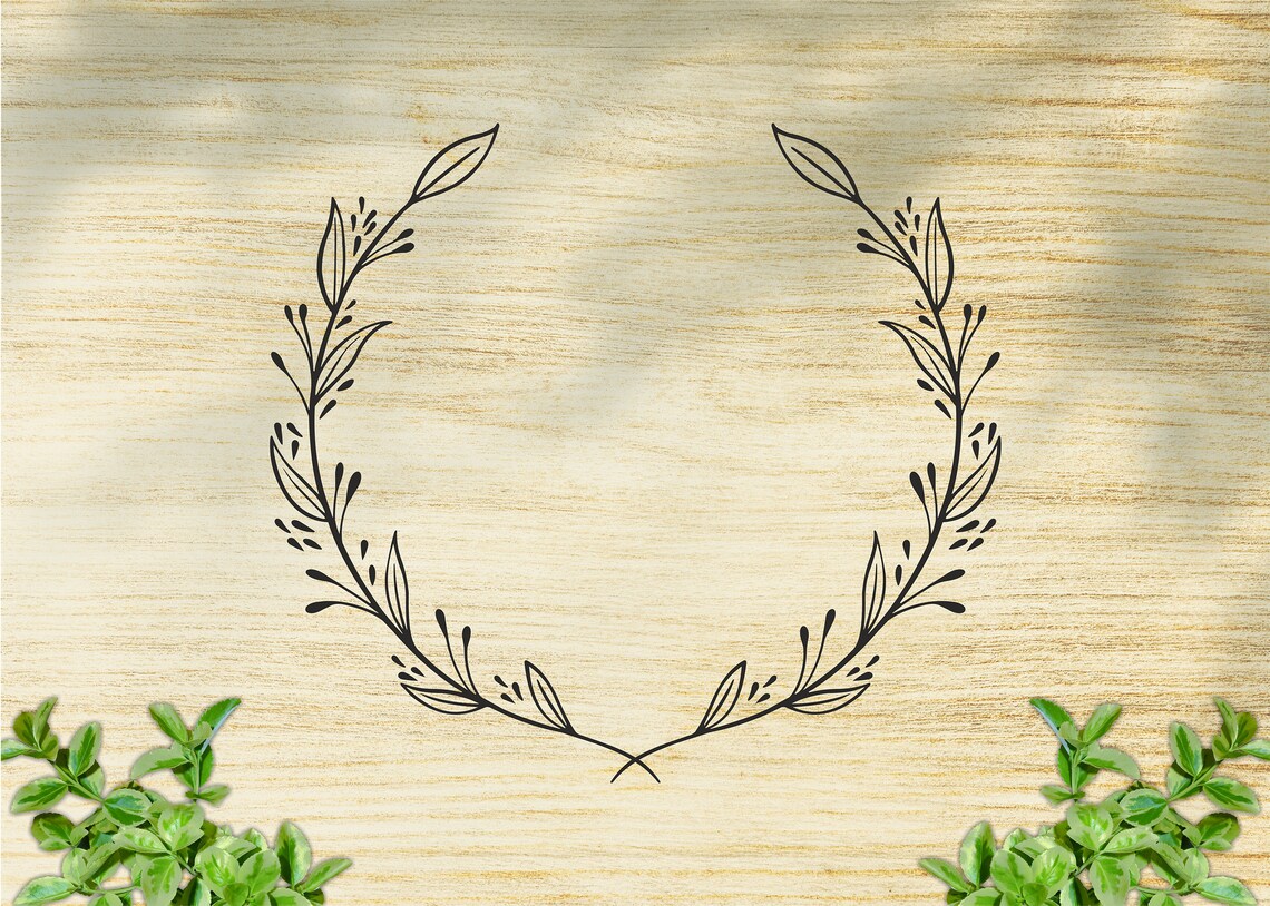 Family Name Svg I Cutting Board Svg I Monogram Alphabet I Wreath Svg I ...