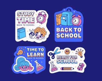 Kids Stickers Printable, Motivational Messages for School, Kids Digital ...