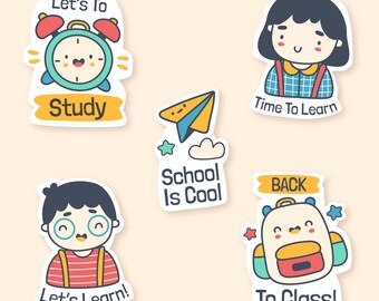 Kids Stickers Printable Motivational Messages for School - Etsy