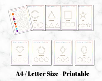 Shape Tracing Worksheet, Geometric Shapes Activity, Learning Binder ...