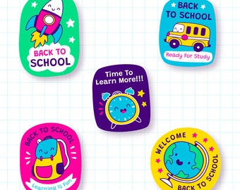 Kids Stickers Printable Motivational Messages for School - Etsy