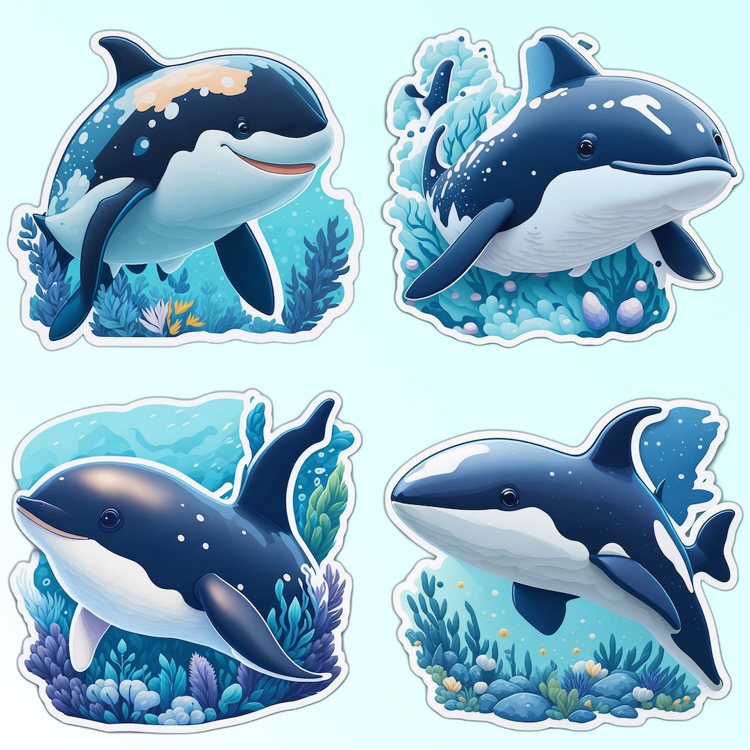 Cute Orca Cute Orca Sticker Printable Cute Orca Sticker - Etsy