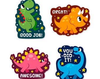 Kids Stickers Printable, Motivational Messages for School, Kids Digital ...