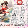 Chibi Warrior Kawaii Girls | 21 Coloring Pages for Girls, Coloring Book ...