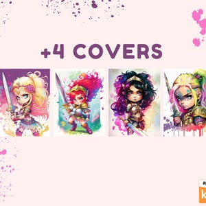 Chibi Warrior Kawaii Girls | 21 Coloring Pages for Girls, Coloring Book ...