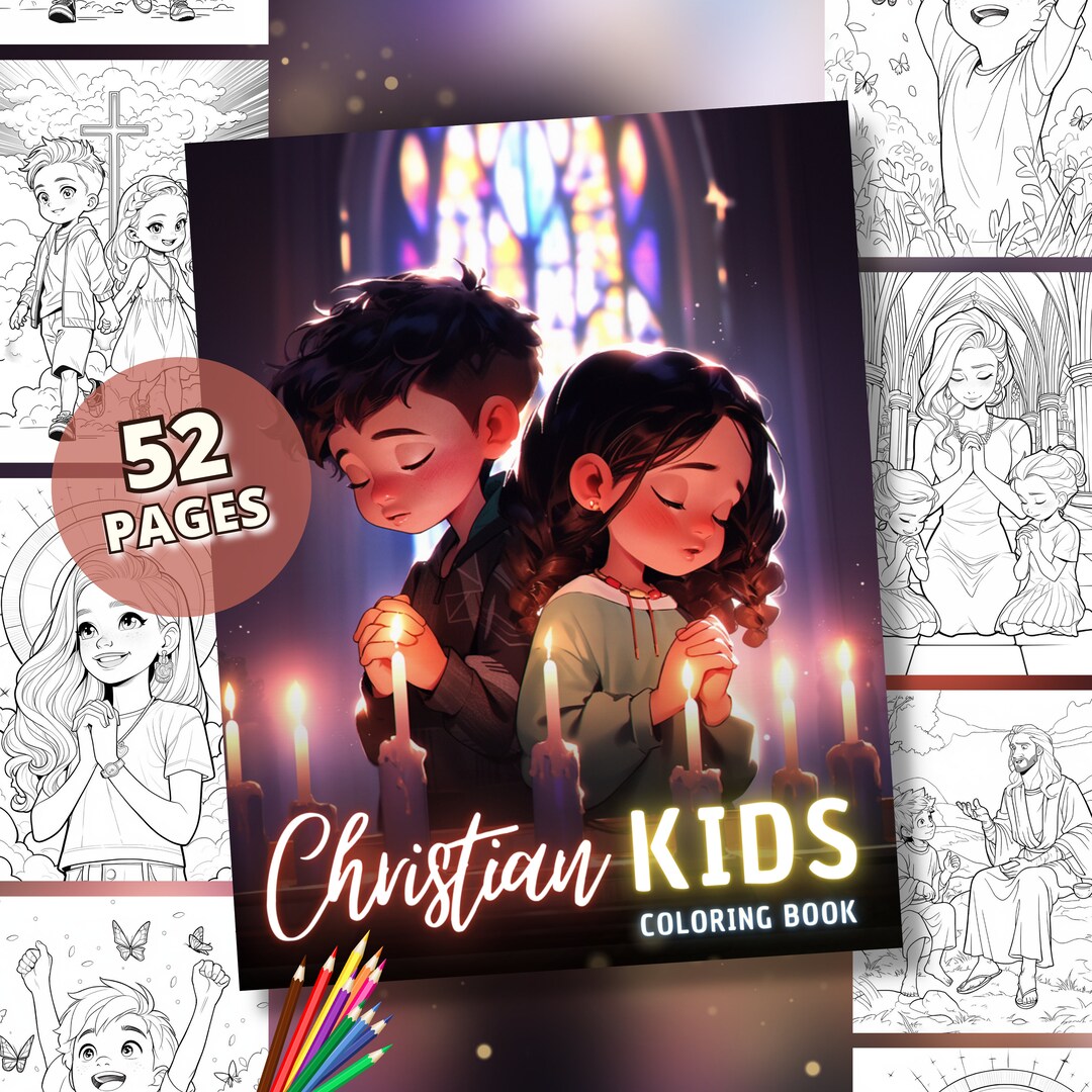 Christian Kids Coloring Pages | 52 Coloring Pages for Kids, Christmas ...