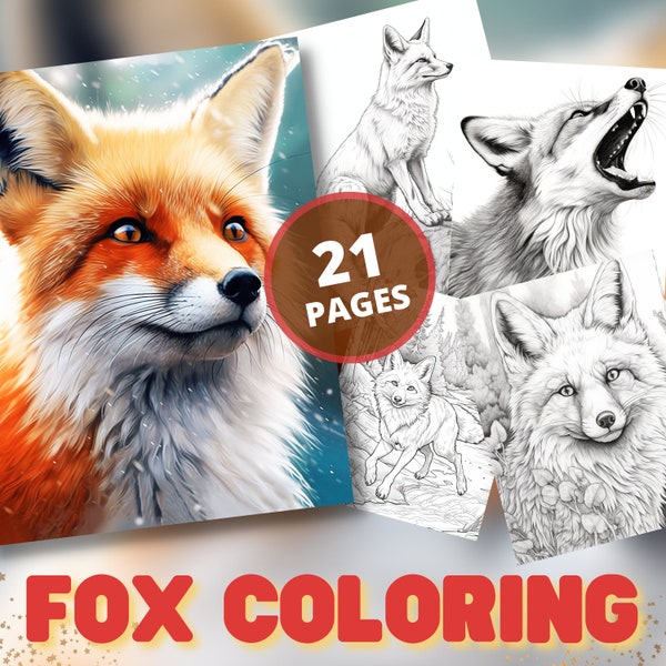 Realistic Fox - Etsy