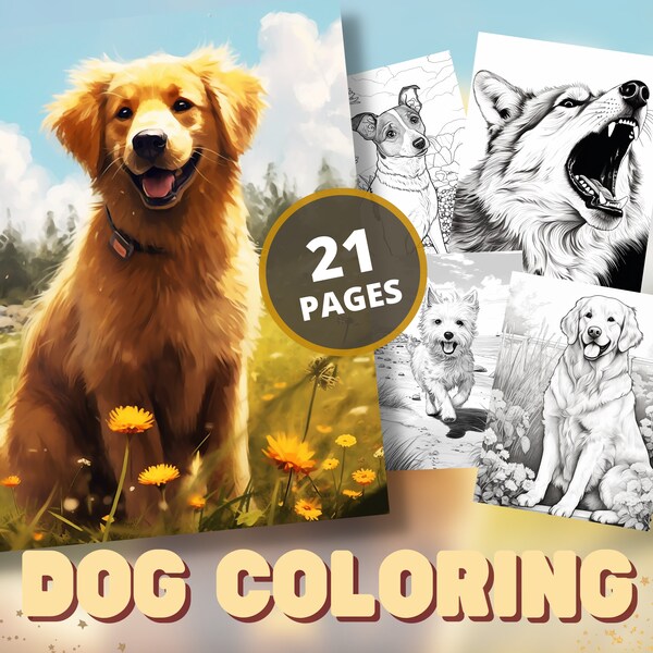 Realistic Animal Coloring Book - Etsy