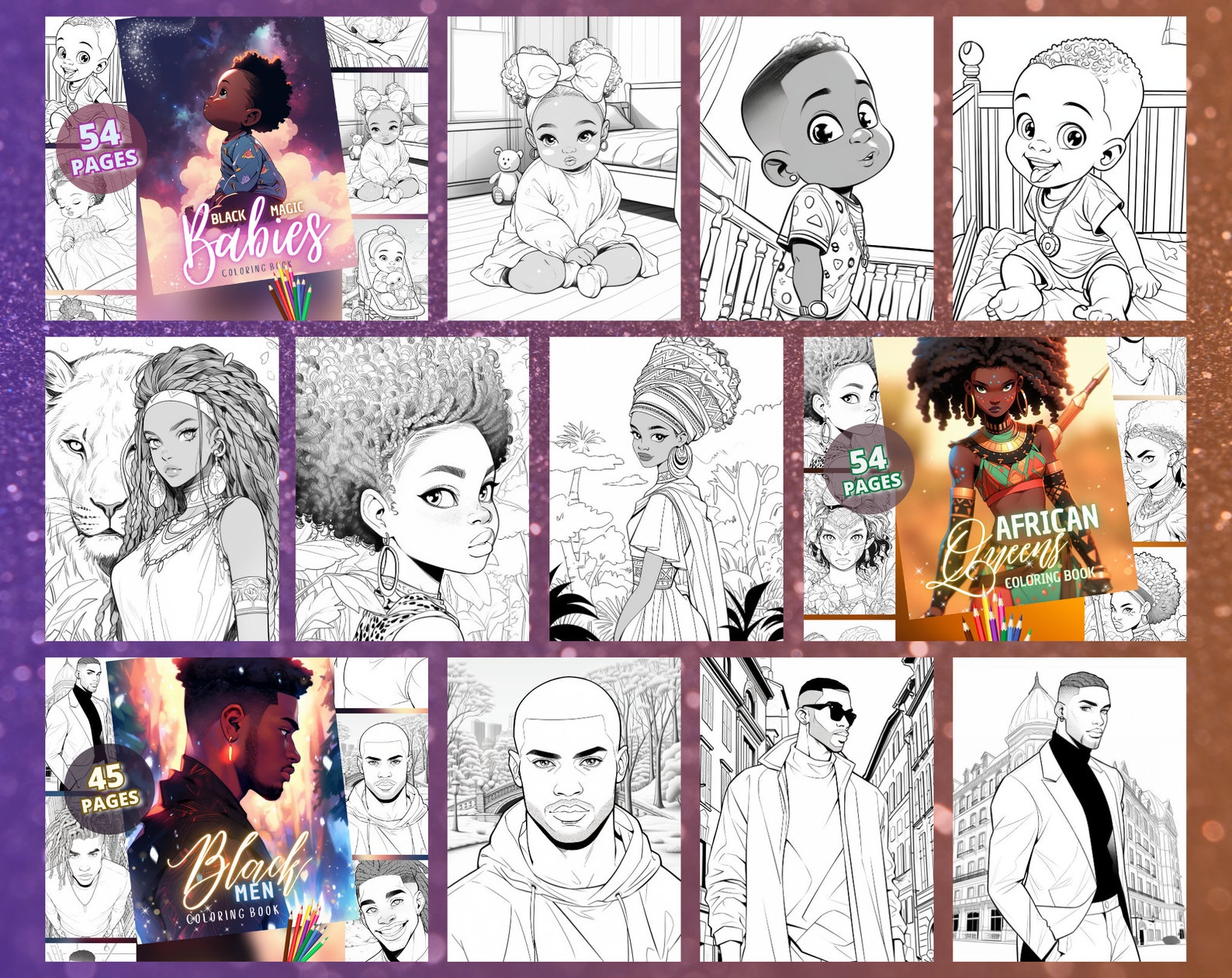 Mega Bundle Black Beauty 450 Coloring Pages Black Magic - Etsy