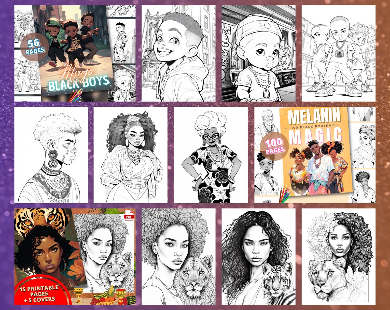 Mega Bundle Black Beauty 450 Coloring Pages Black Magic - Etsy