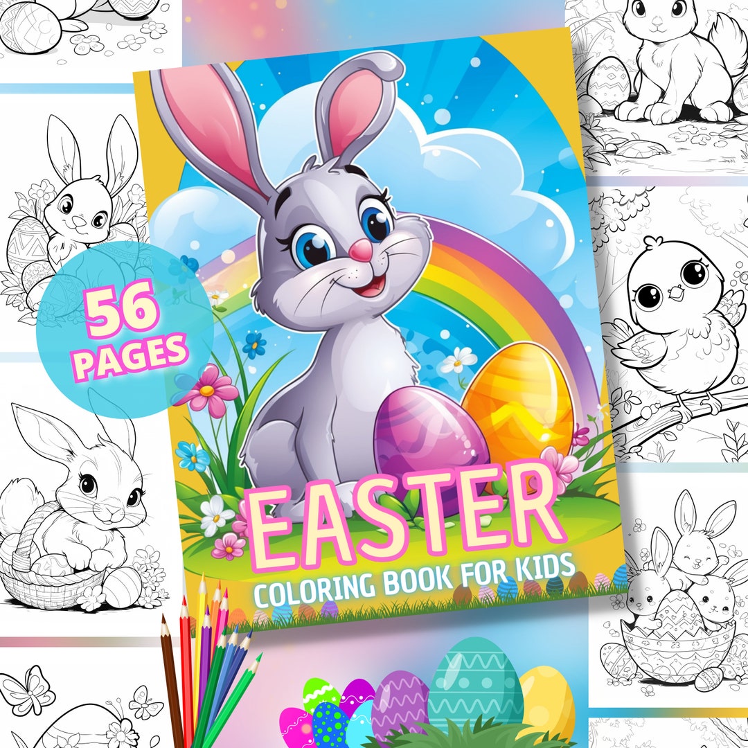 Adorable Easter Fun : Kids Coloring Book With Bunnies, Chicks, Easter ...