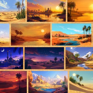 Arabian Desert Journey Digital Backgrounds | 26 Digital Papers for ...