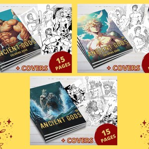 150 Mythological Coloring Pages, Greek Mythology Bundle Coloring Book ...