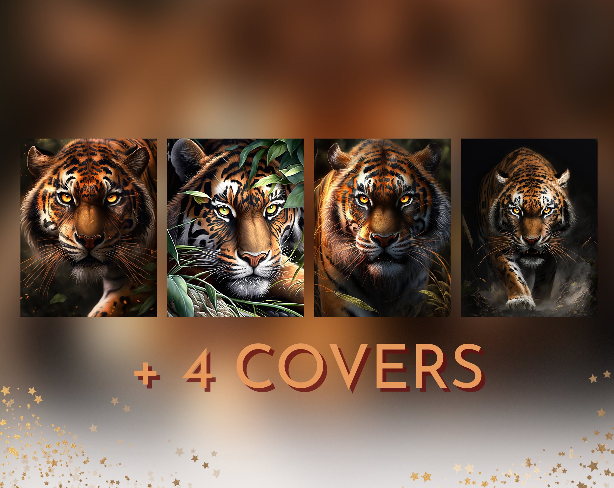 21 Realistic Tigers Coloring Book Adult and Kids Coloring - Etsy