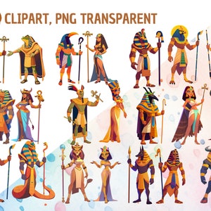 Egyptian Mythology Gods and Goddesses Cliparts : Dive Into Ancient ...