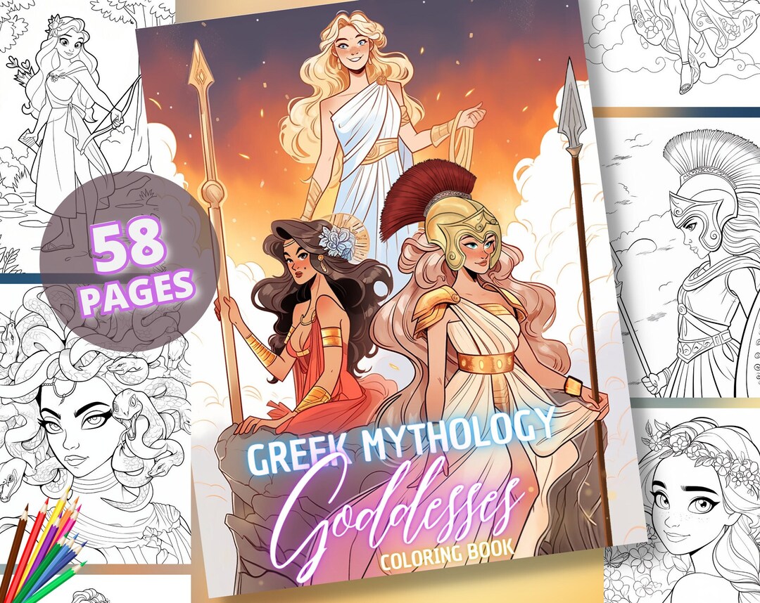 Greek Mythology : Goddesses 58 Mythological Coloring Pages - Etsy
