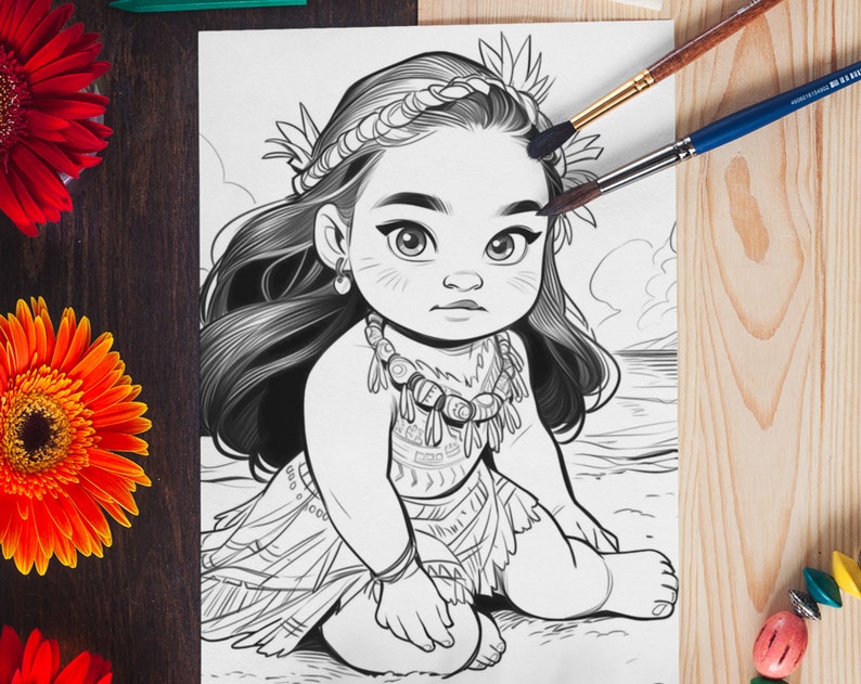Cute Girls From Vanuatu Babies Coloring Pages 54 Polynesian Girls ...