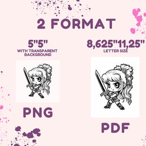 Chibi Warrior Kawaii Girls, Vol.02 | 24 Coloring Pages for Girls ...