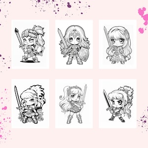 Chibi Warrior Kawaii Girls, Vol.02 | 24 Coloring Pages for Girls ...