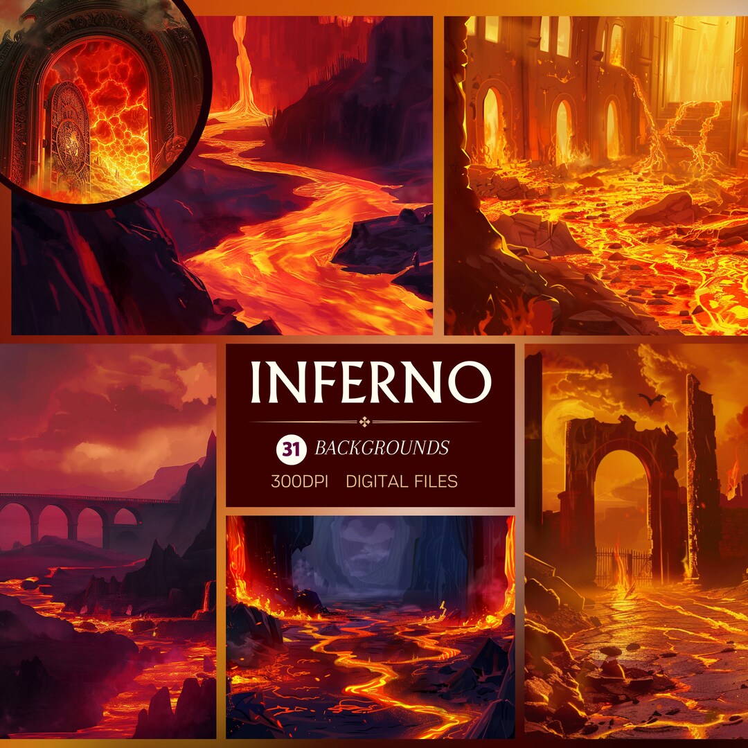 Inferno Digital Backgrounds, 31 Hell-inspired Inspiration for ...