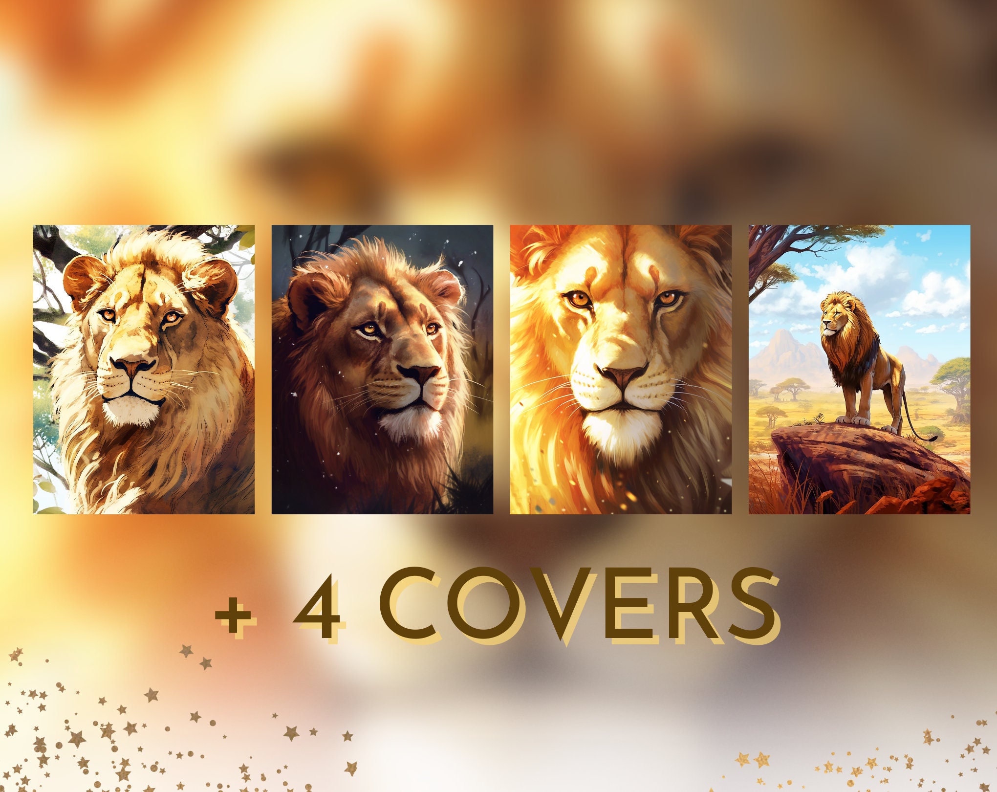 21 Realistic Lions Coloring Book Grayscale Adult and Kids - Etsy