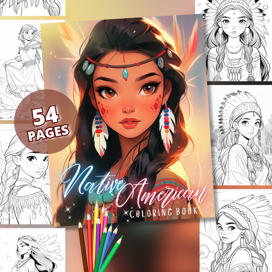 Native American Girls - Coloring Pages | 54 Beautiful American Native ...