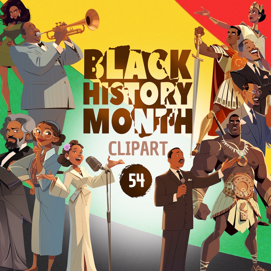 Black History Month Clipart: 54 PNG Illustrations (digital Download) - Etsy