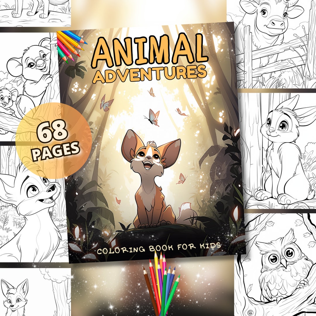 Animal Adventures, Animal Coloring Pages for Kids | 68 Coloring Pages ...