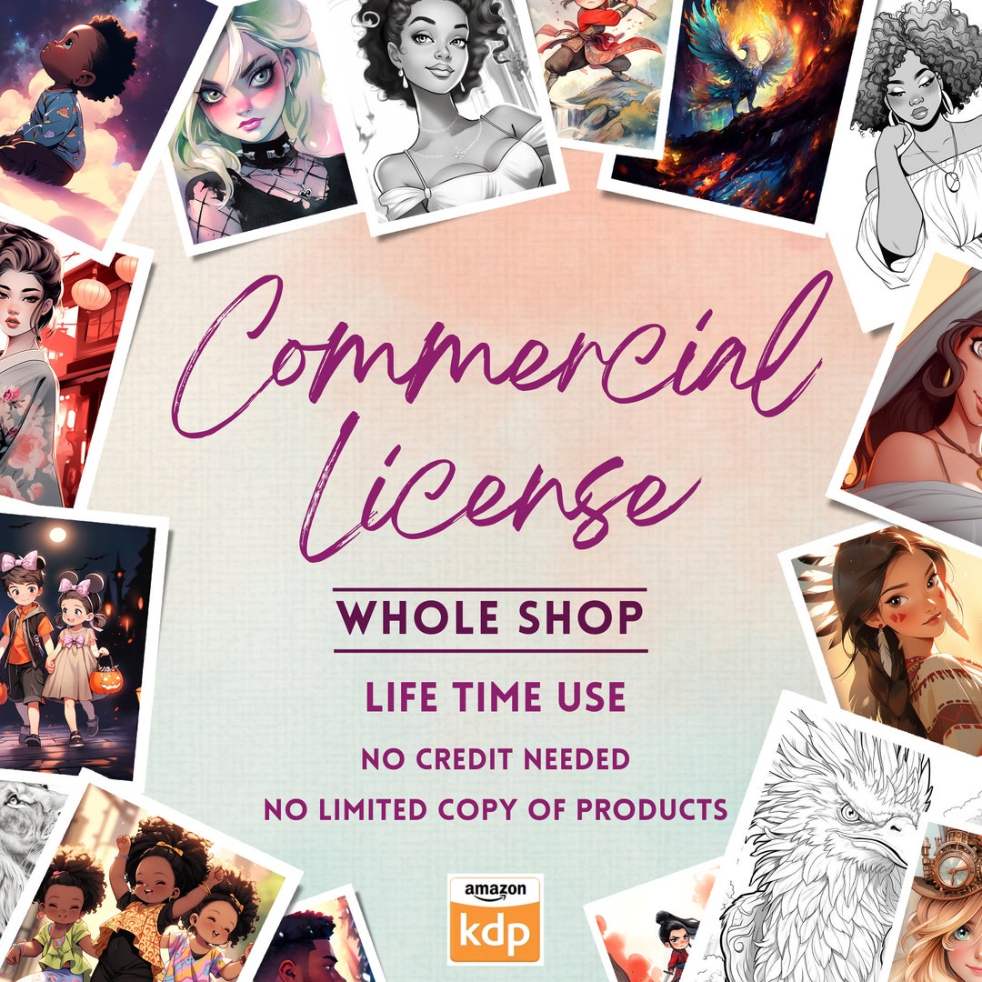 Whole Shop Commercial License: Lifetime Use, No Credit Needed - Etsy