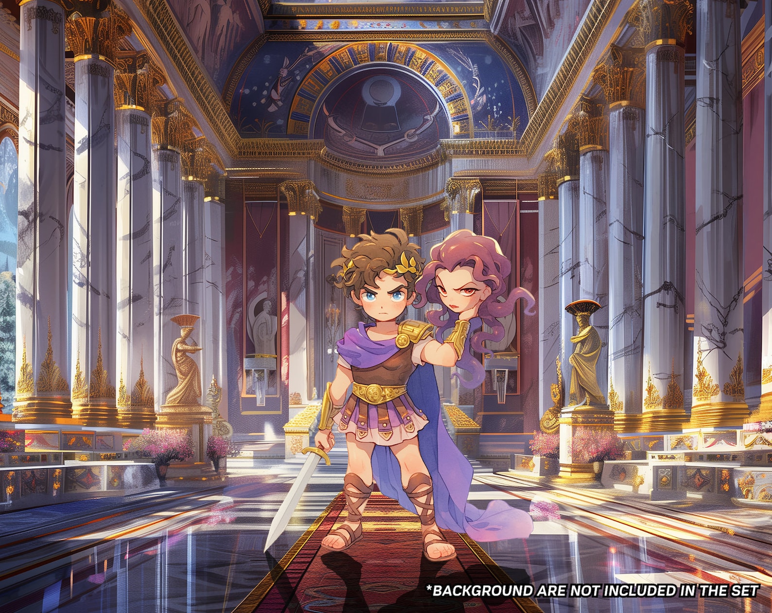 24 Greek Mythology Clipart Set for Scrapbooking & Paper Crafts Mythical ...