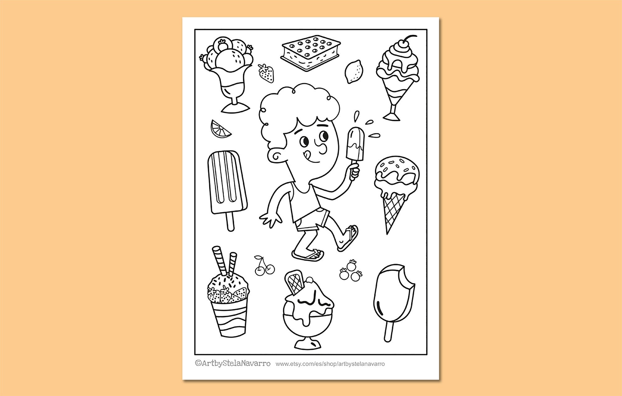 Summer Vacation Printable and Coloring Sheets, Instant Download. - Etsy