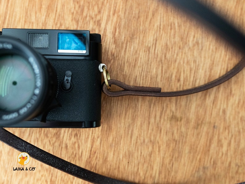 Strap on Leather Camera Strap / Minimal Stylish Camera Strap / Vintage ...